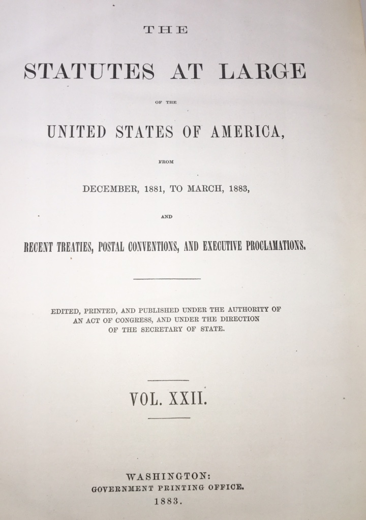 CHINESE EXCLUSION ACT of 1882 – Statutes and Stories