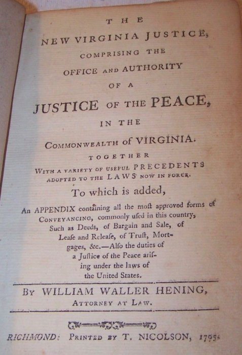 Justice of the Peace Manuals – law in a saddle bag – Statutes and Stories
