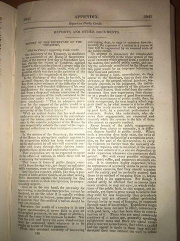 ALEXANDER HAMILTON’S FIRST REPORT ON THE PUBLIC CREDIT – Statutes and ...