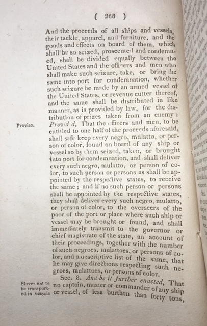 ACT PROHIBITING THE IMPORTATION OF SLAVES OF 1807 – Statutes and Stories