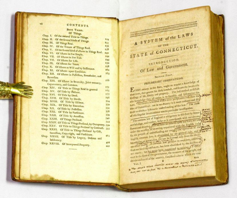 THE FIRST AMERICAN LAW BOOK: A System of the Laws of the State of ...