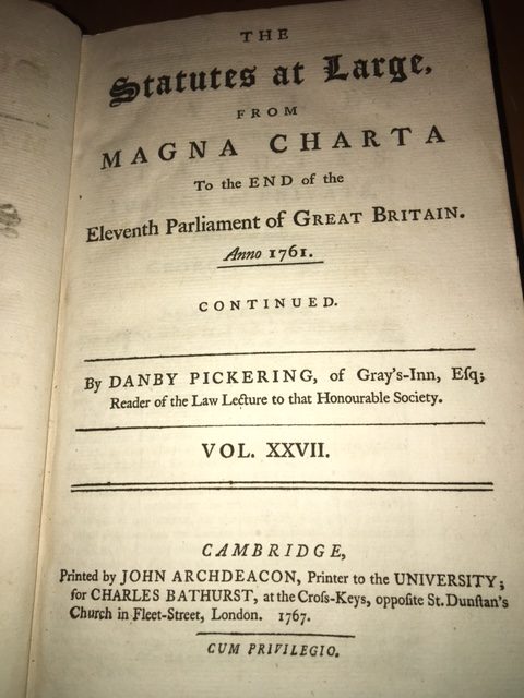 DECLARATORY ACT OF 1766 – Statutes and Stories