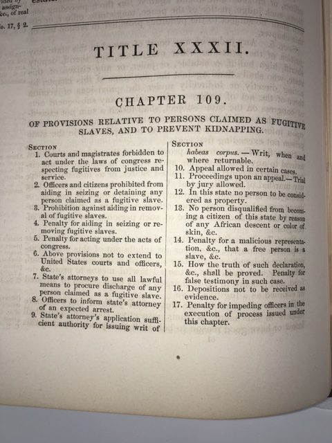PERSONAL LIBERTY LAWS – Examples of Northern resistance to the federal ...