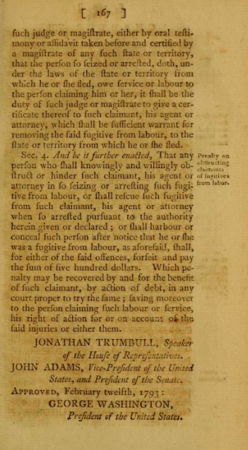 Fugitive Slave Act Of 1793