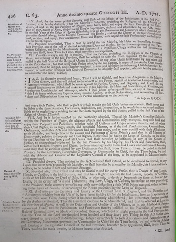 THE QUEBEC ACT OF 1774 – the final Coercive Act that broke the camel’s ...