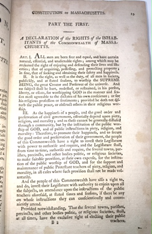 MASSACHUSETTS CONSTITUTION OF 1780 – BLUEPRINT FOR U.S. CONSTITUTION ...