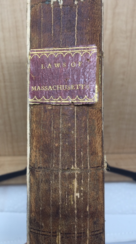 THE PERPETUAL LAWS OF MASSACHUSETTS (1st Edition 1788; 2nd Edition 1801 ...