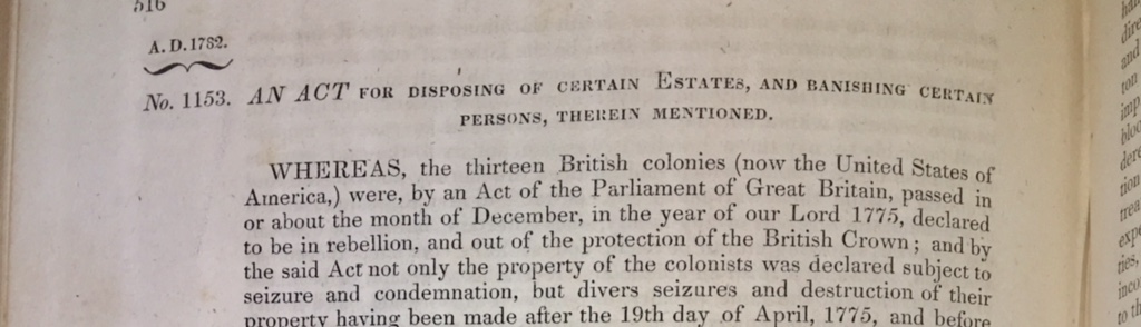 Property confiscation acts, Hamilton’s loyalist clients, and judicial ...