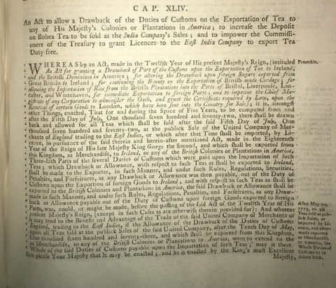 Tea Act Document