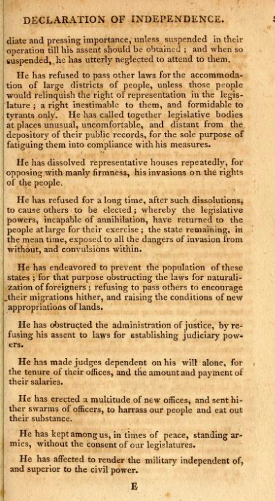 Declaration of Independence – Statutes and Stories