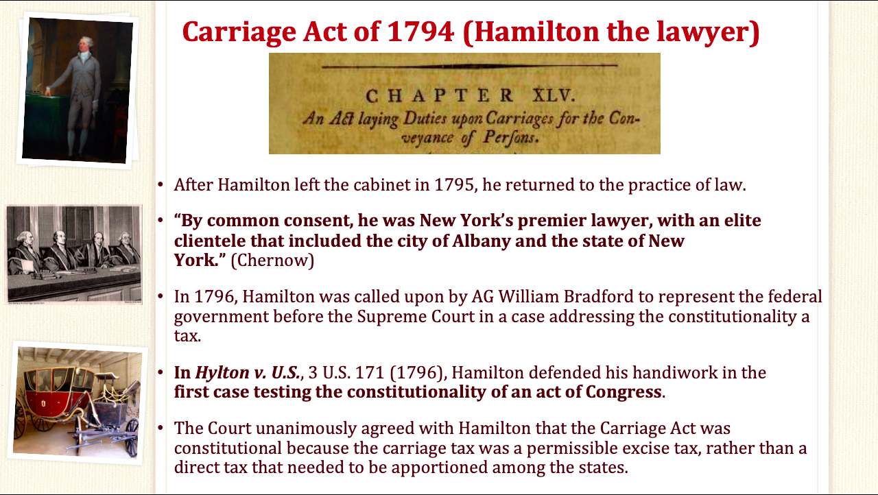 Hamilton’s Legacy in 2020 – Statutes and Stories