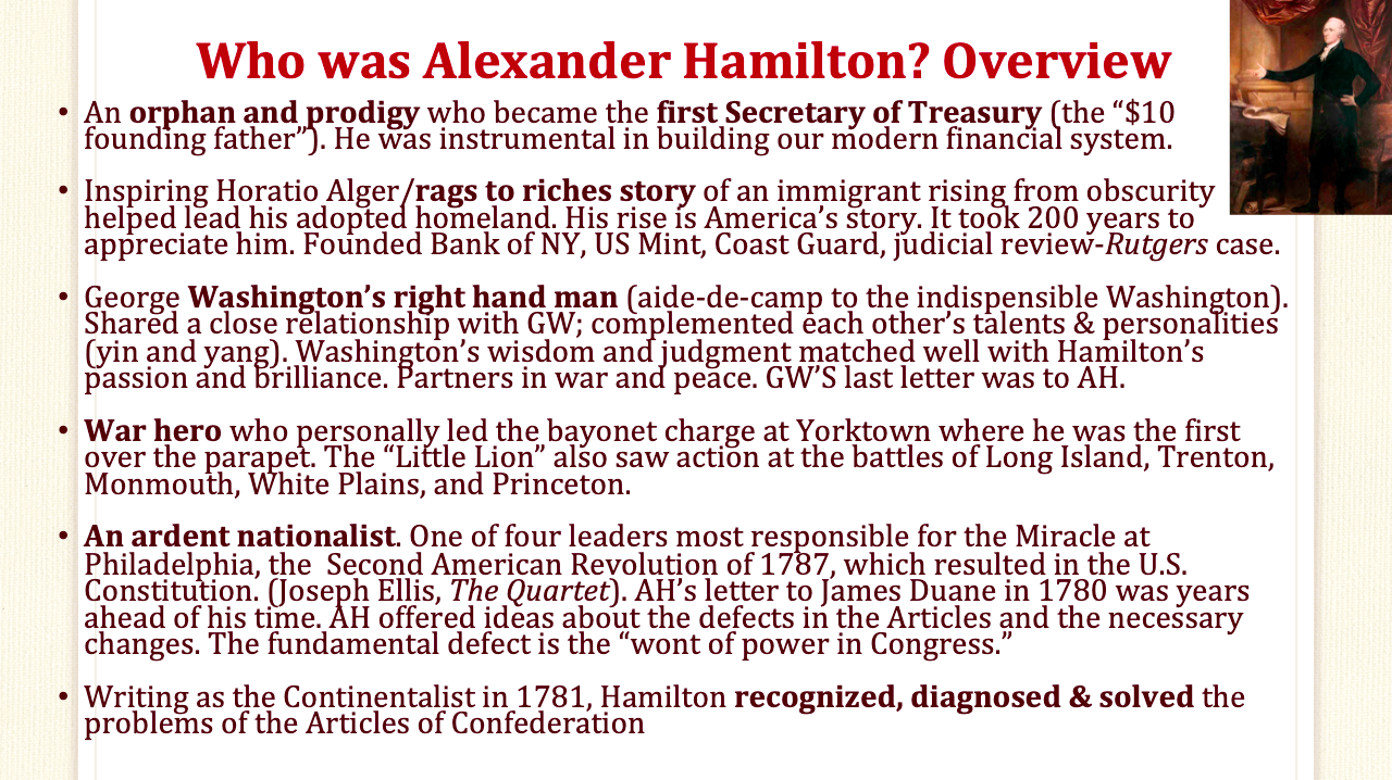 Hamilton’s Legacy in 2020 – Statutes and Stories