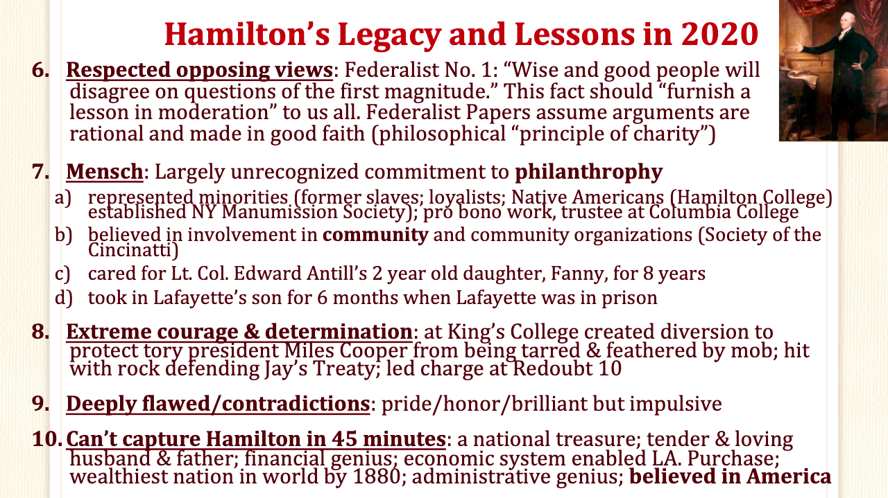 Hamilton’s Legacy in 2020 – Statutes and Stories