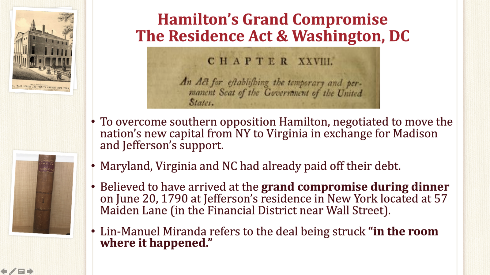 HAMILTON MUSICAL POWERPOINT – Statutes and Stories