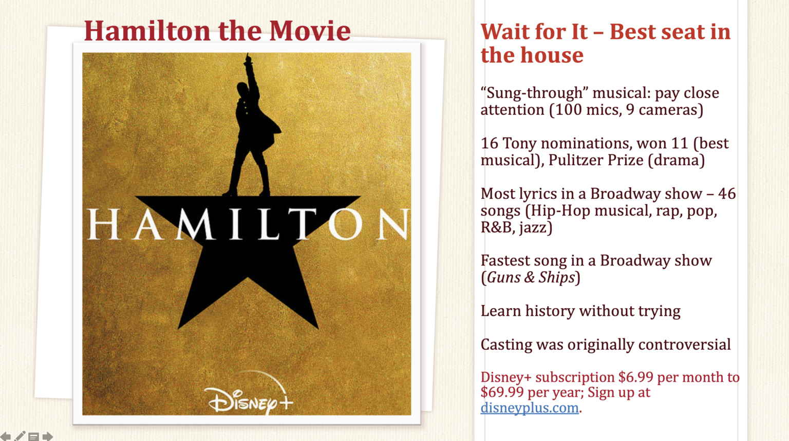 HAMILTON MUSICAL POWERPOINT – Statutes and Stories
