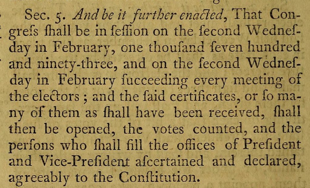 The Presidential Succession Act of 1792 (and the Electoral College ...