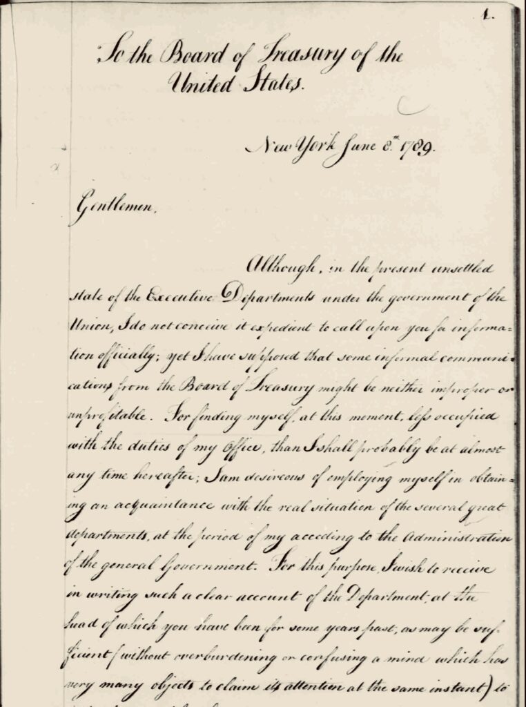 George Washington’s First Executive Order – Statutes and Stories