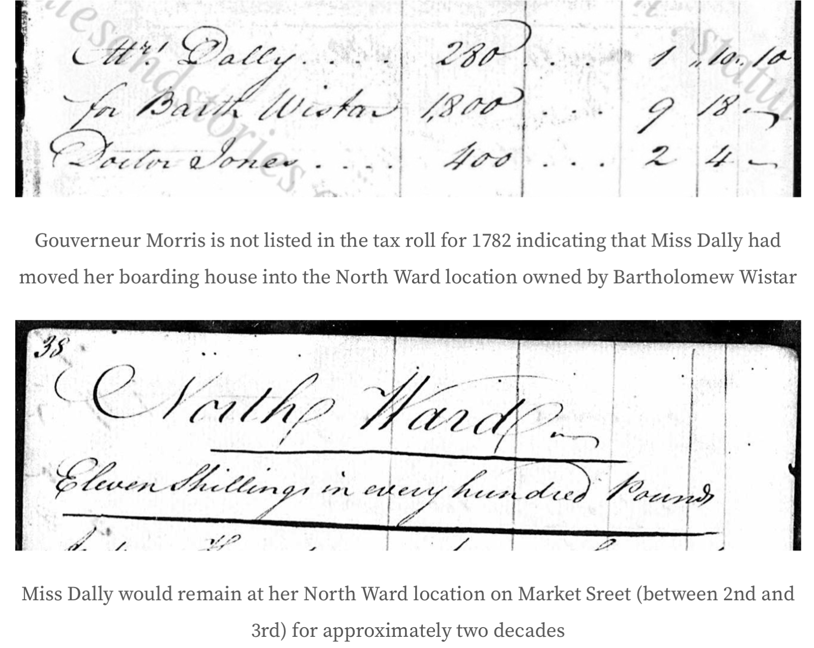 America’s Founding Hosts – Miss Dalley – Statutes and Stories